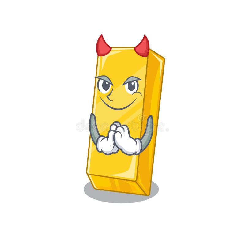 Devil Gold Bar Cartoon in Character Design Stock Vector - Illustration ...