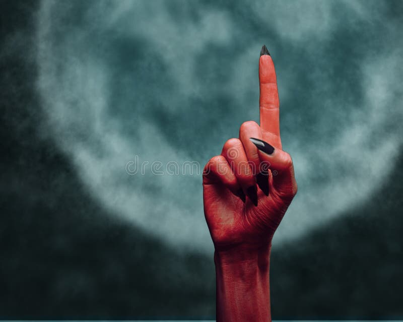 Devil pointing at you. stock photo. Image of beautiful - 20831098