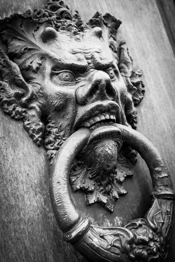 Devil Head Door Knocker stock photo. Image of head, door - 26621254