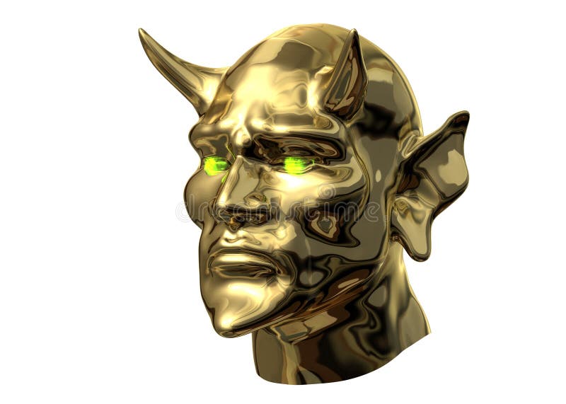 Devil Head Side stock illustration. Illustration of goth - 6746559