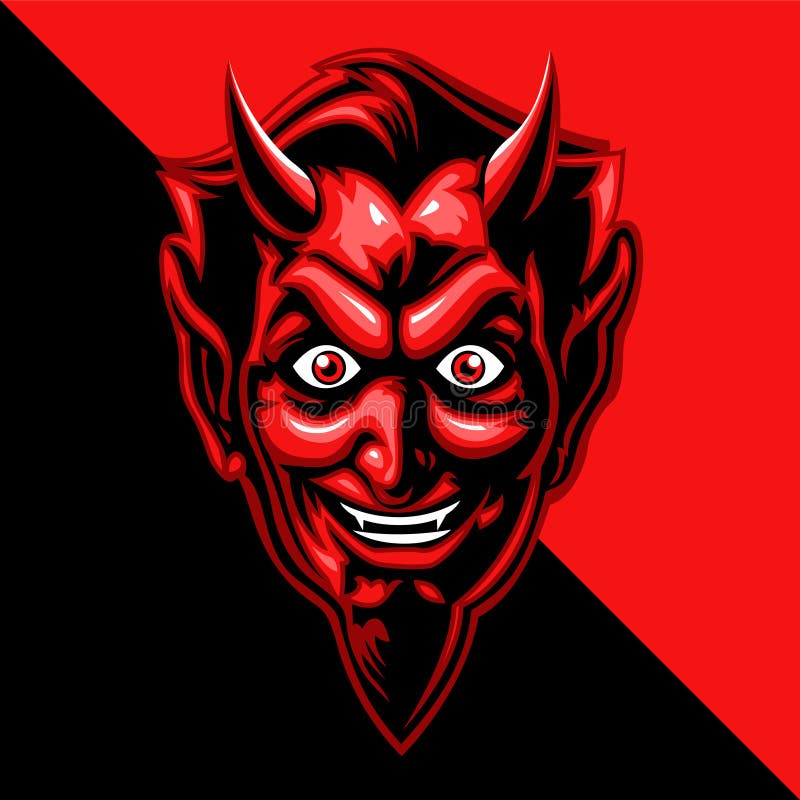 Devil / Blue Demon Mascot Vector Logos Stock Vector - Illustration of ...