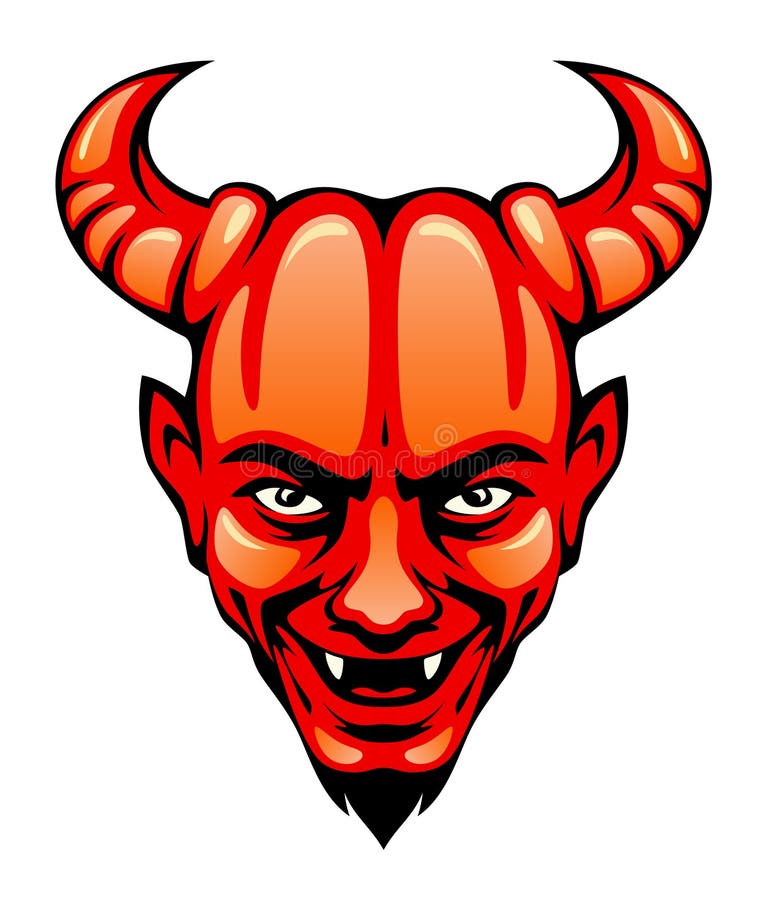 Devil head stock vector. Illustration of face, fang, satan - 47989257