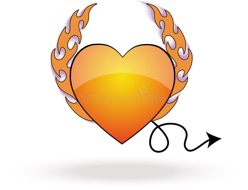 Devil Heart stock illustration. Illustration of seduce - 12708583