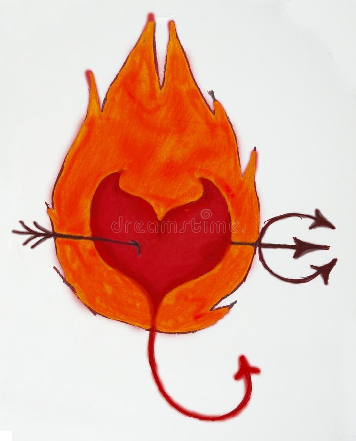 Devil heart stock illustration. Illustration of spikes - 419050