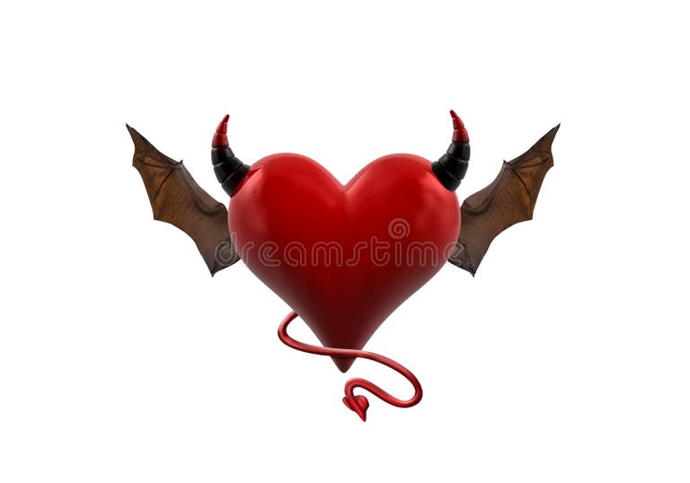 Devil Heart stock image. Illustration of valentine, love - 54566621