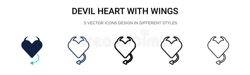 Heart Devil Angel Icon Stock Illustrations – 727 Heart Devil Angel Icon ...