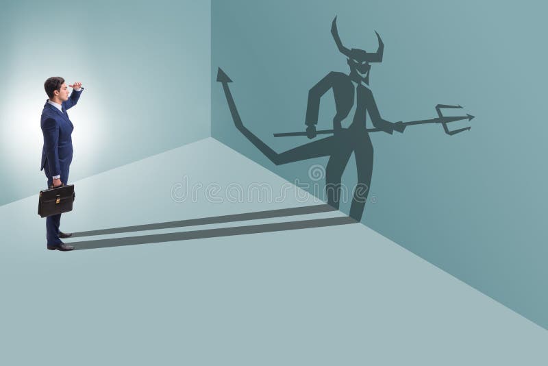 Devil Hiding in the Businessman - Alter Ego Concept Stock Image - Image ...