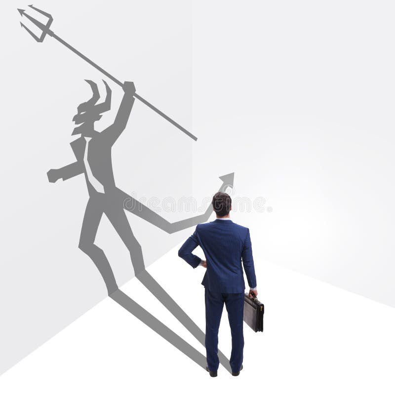 Devil Hiding in the Businessman - Alter Ego Concept Stock Image - Image ...