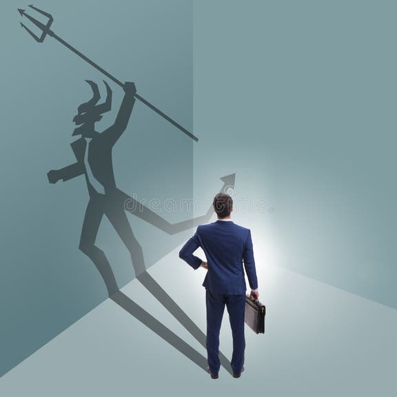 Devil Hiding in the Businessman - Alter Ego Concept Stock Image - Image ...