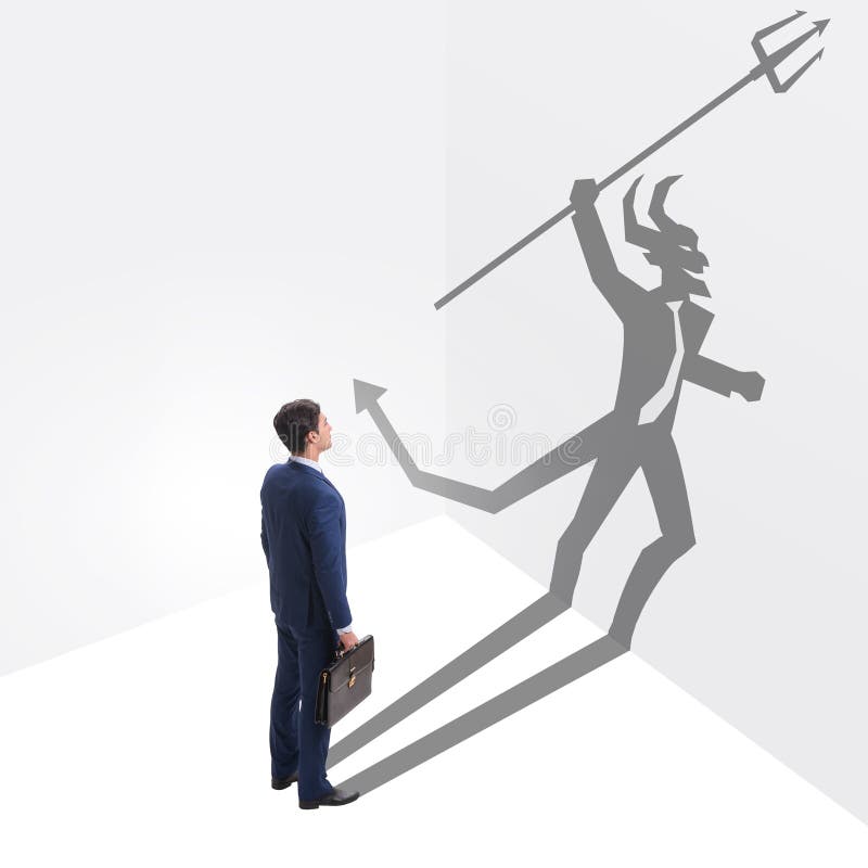 The Devil Hiding in the Businessman - Alter Ego Concept Stock Image ...
