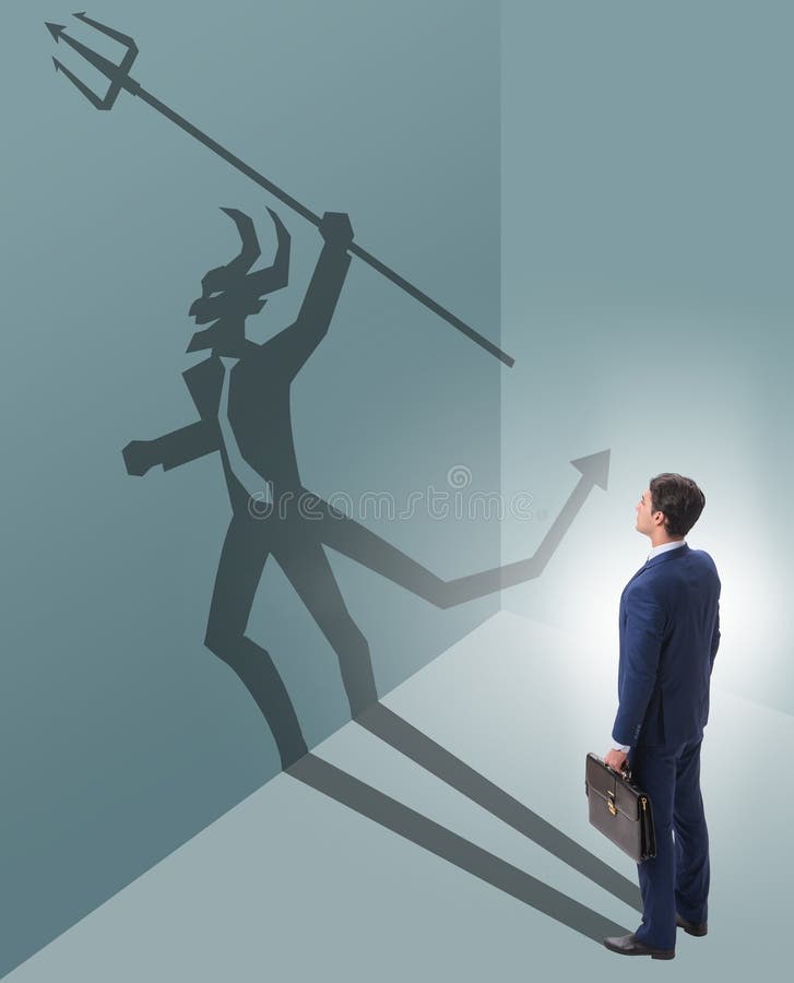 Devil Hiding in the Businessman - Alter Ego Concept Stock Image - Image ...