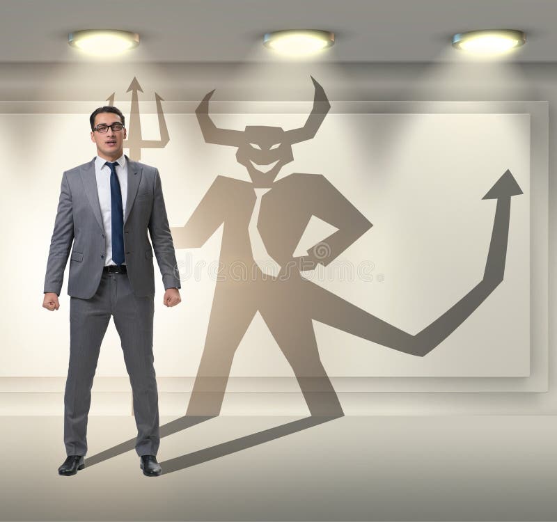 Devil Hiding in the Businessman - Alter Ego Concept Stock Image - Image ...