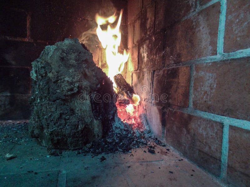 The Devil Hiding in the Flames Stock Photo - Image of orange, fire ...