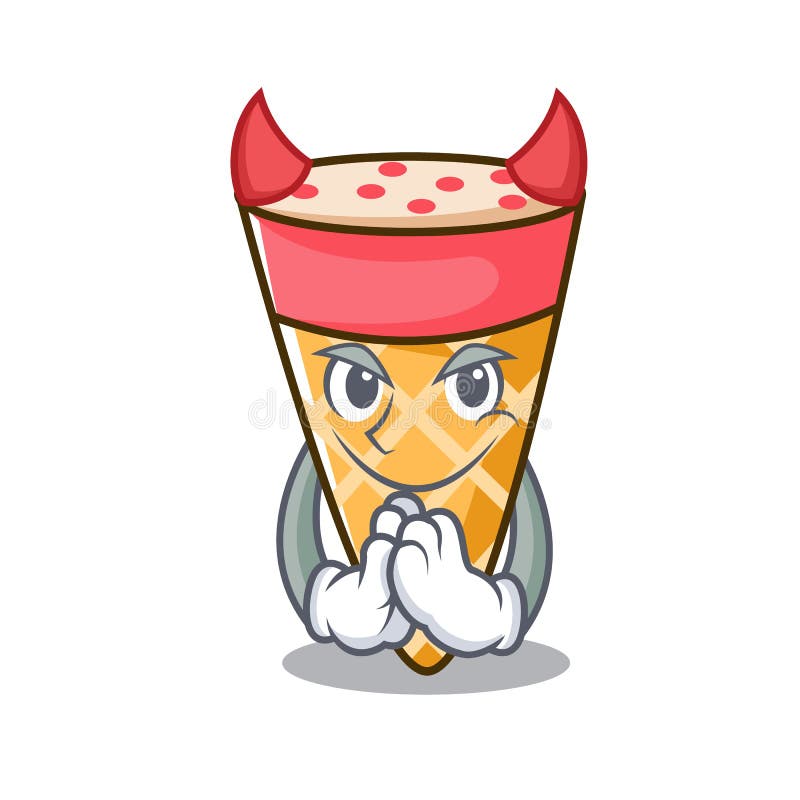 Devil Ice Cream Tone Mascot Cartoon Stock Vector - Illustration of blue ...