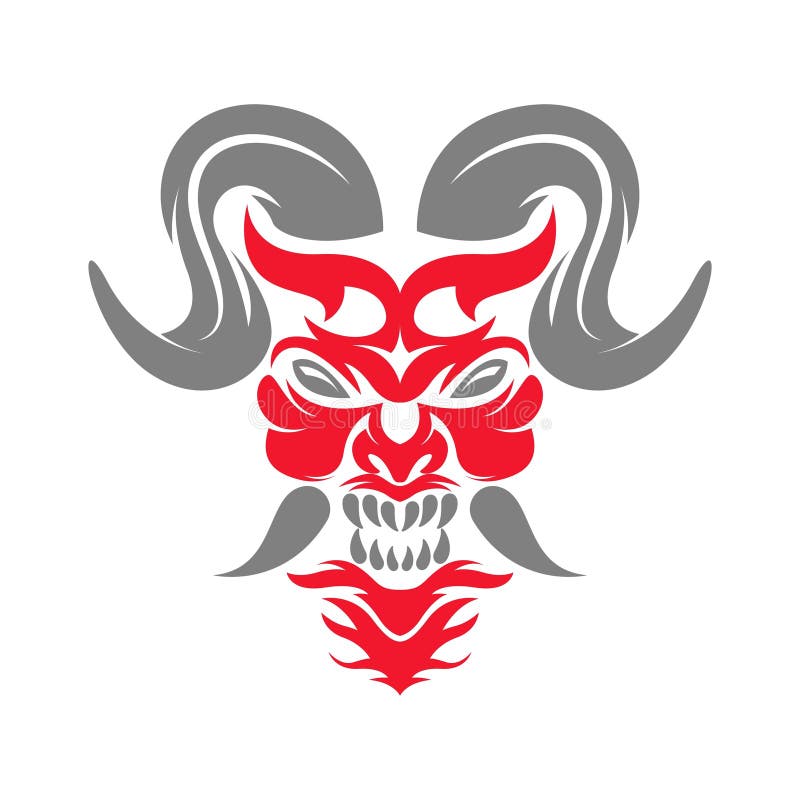 Devil icon logo design stock vector. Illustration of mask - 319921945
