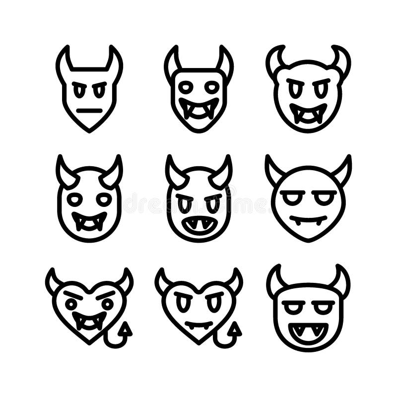 Devil Icon or Logo Isolated Sign Symbol Vector Illustration Stock ...