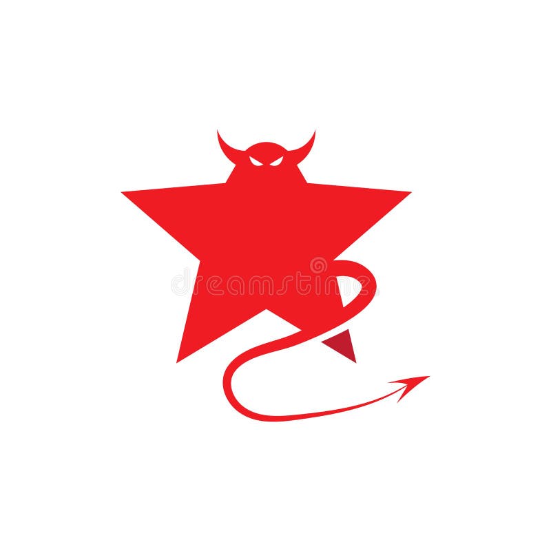 Devil logo template design stock illustration. Illustration of isolated ...