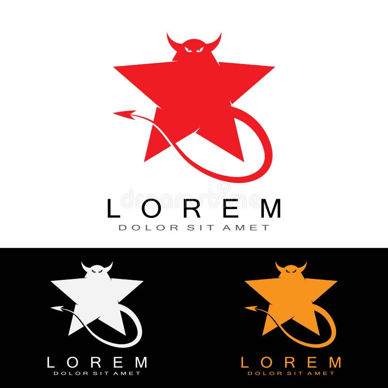 Devil logo template design stock illustration. Illustration of concept ...