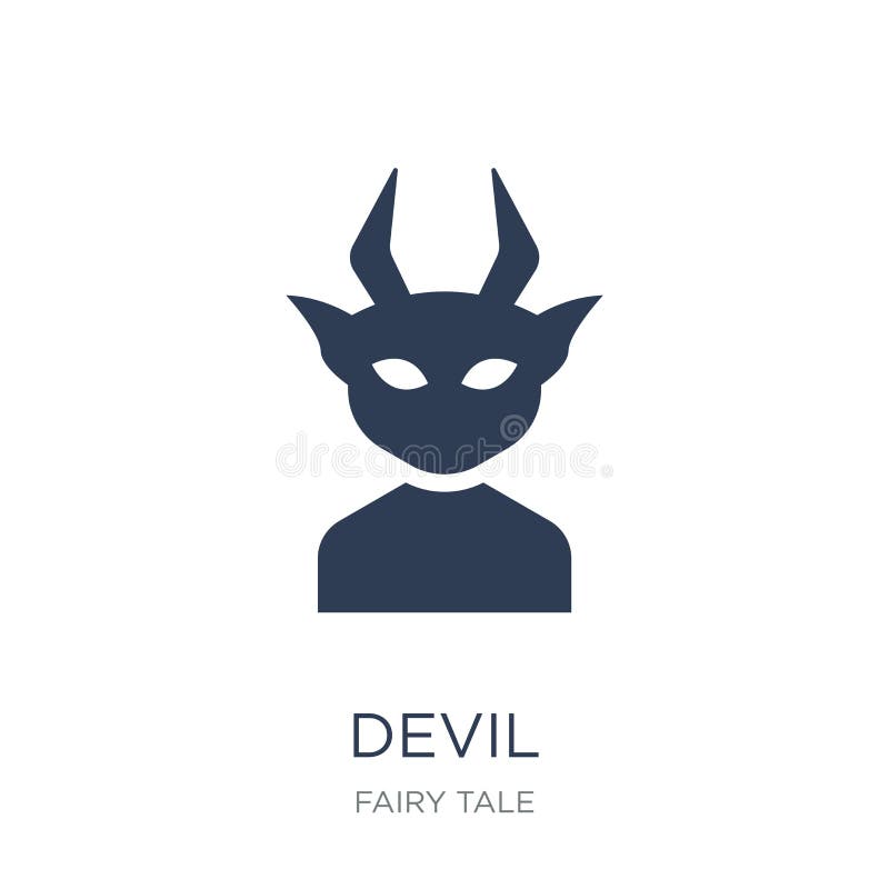 Devil Icon. Trendy Modern Flat Linear Vector Devil Icon on White Stock ...