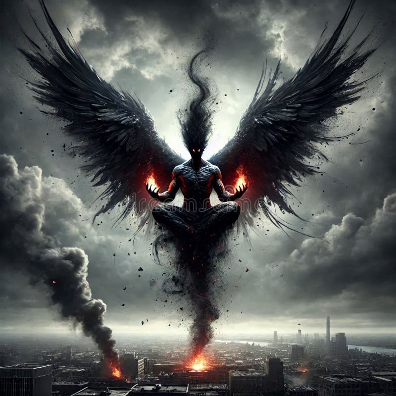 Devil Illustrator Design with Wings,pixel Art Stock Illustration ...