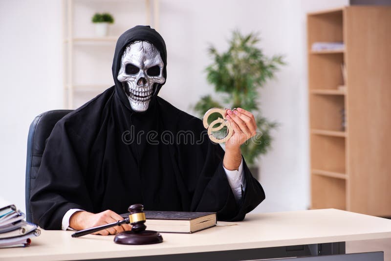 Demon Judge Working in the Courthouse Stock Image - Image of penalty ...