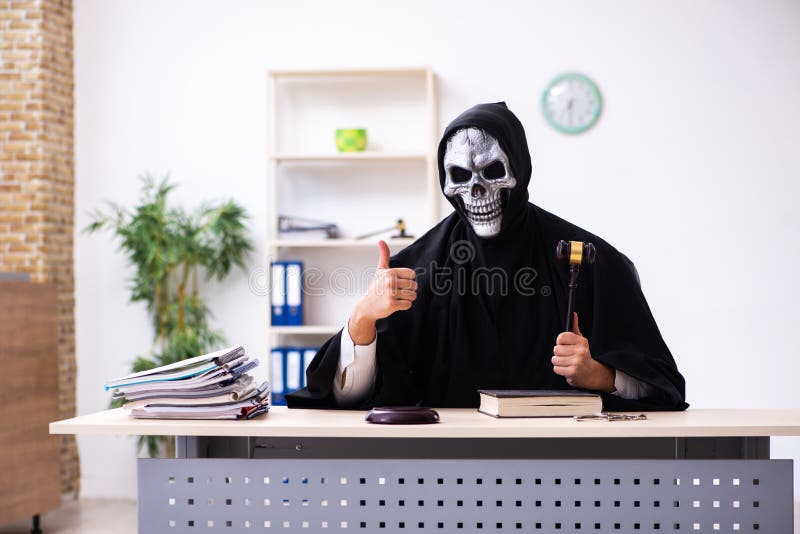 Demon Judge Working in the Courthouse Stock Image - Image of lawyer ...