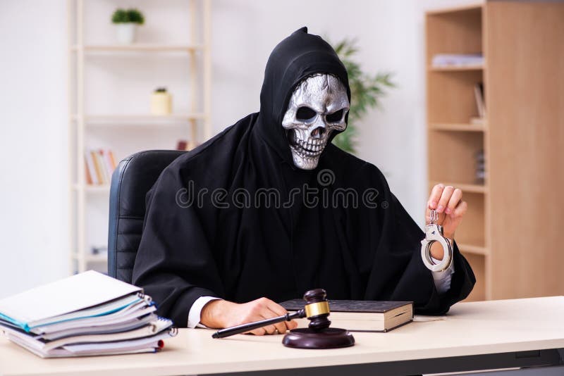 Demon Judge Working in the Courthouse Stock Photo - Image of legal ...