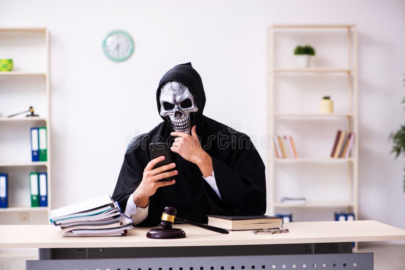 Demon Judge Working in the Courthouse Stock Photo - Image of proceeding ...
