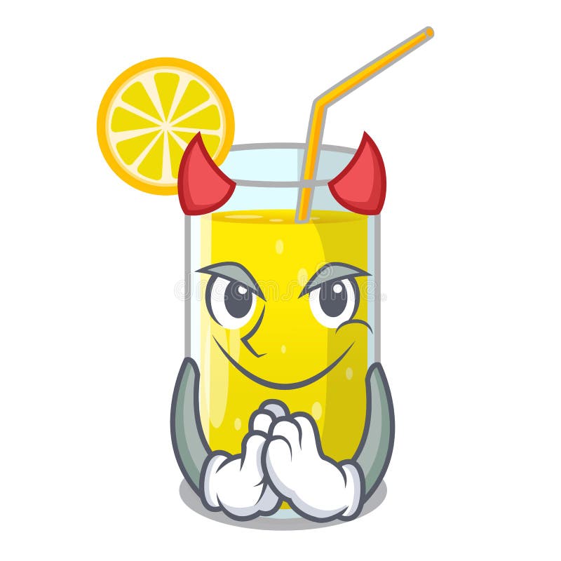 Devil Lemon Juice Glass on Character Table Stock Vector - Illustration ...