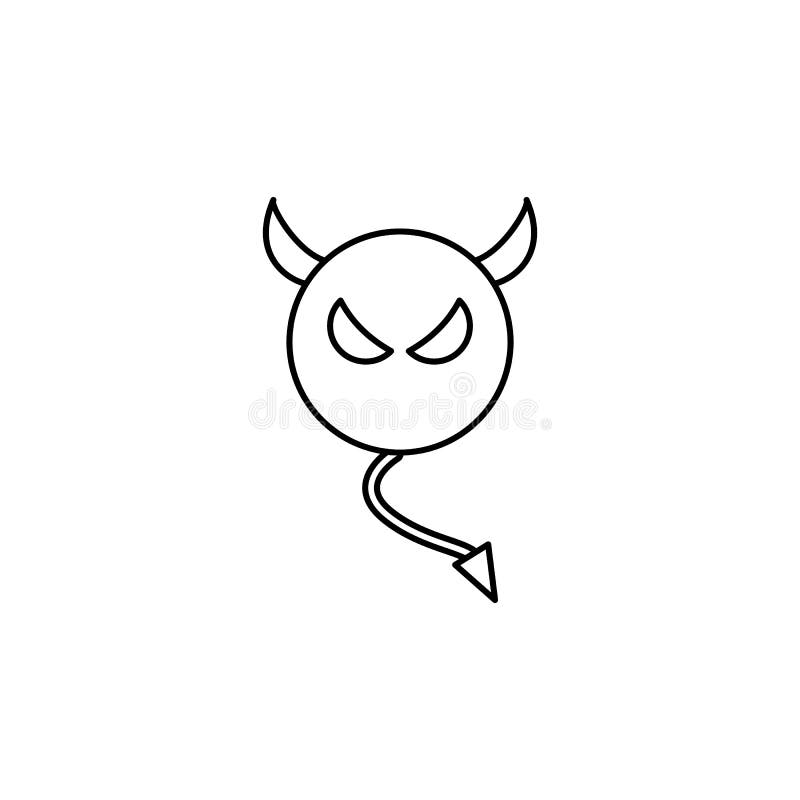 Devil Line Icon. Simple Set of Angel and Demon Related Outline Icons ...