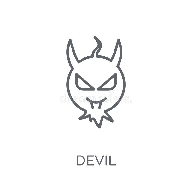 Devil Linear Icon. Modern Outline Devil Logo Concept on White Ba Stock ...
