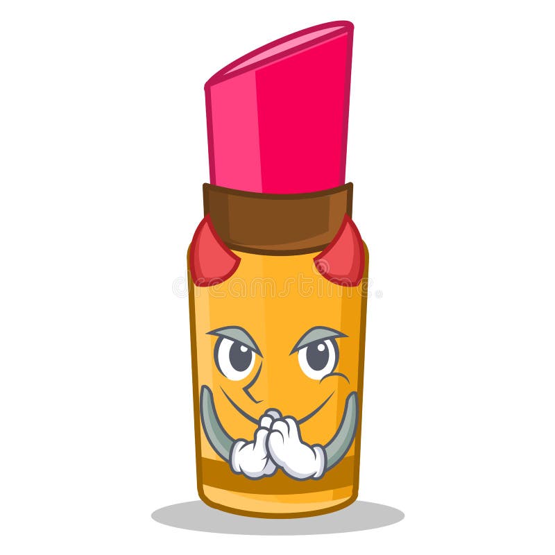 Devil Lipstick Character Cartoon Style Stock Vector - Illustration of ...