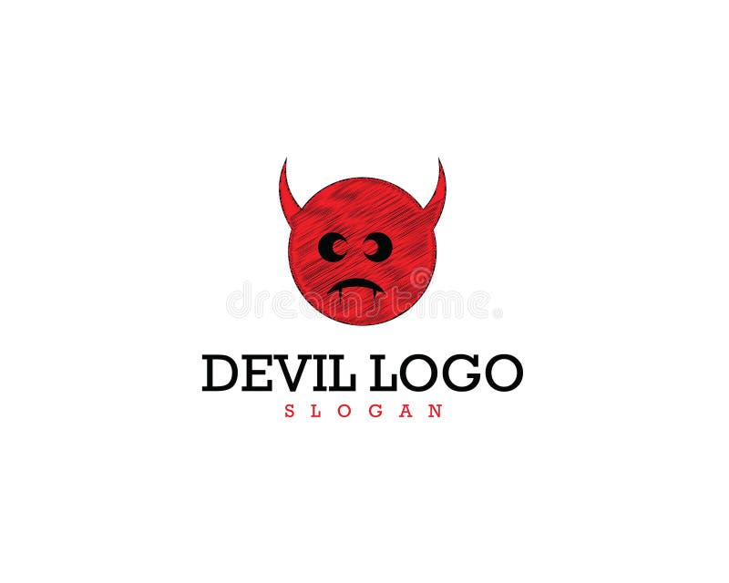 Sad Devil Logo Icon for Business Vector and Editable Stock Vector ...