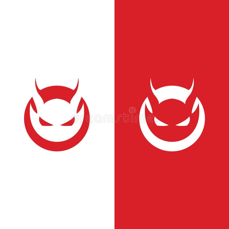 Devil Logo and Vector Template Stock Vector - Illustration of cartoon ...