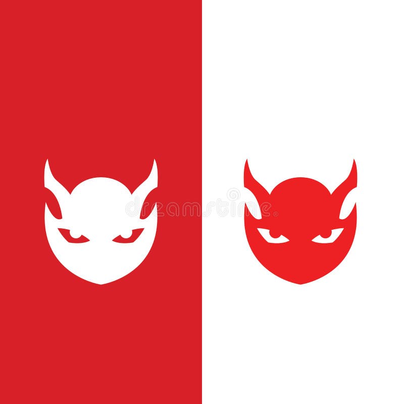Devil Logo and Vector Template Stock Vector - Illustration of tail ...
