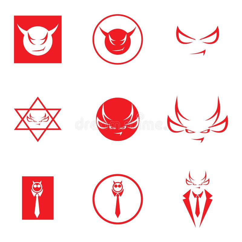 The devil logo and symbol stock illustration. Illustration of sign ...