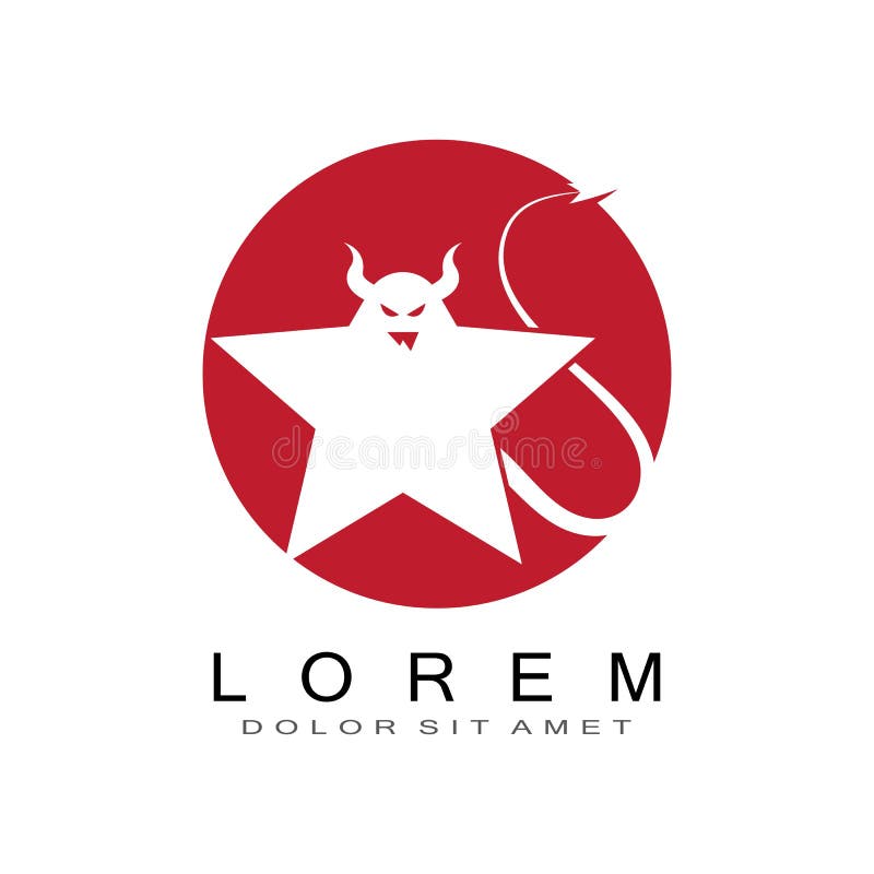Devil logo template design stock illustration. Illustration of star ...