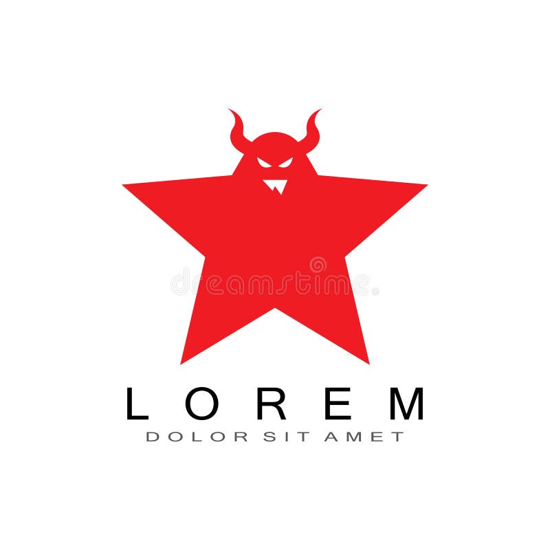 Devil logo template design stock illustration. Illustration of logotype ...