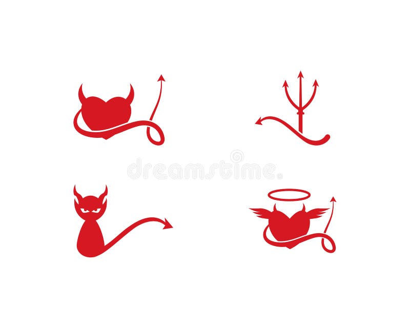 Red Devil Logo Vector Icon Template Stock Vector - Illustration of ...
