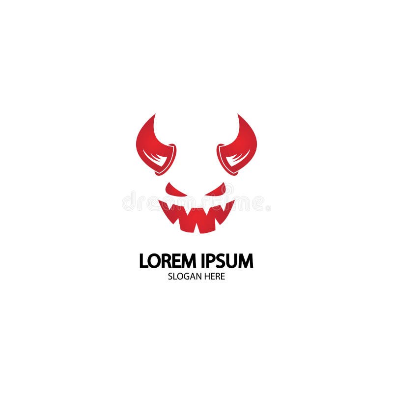 Devil Logo Vector Icon Template Stock Vector - Illustration of evil ...