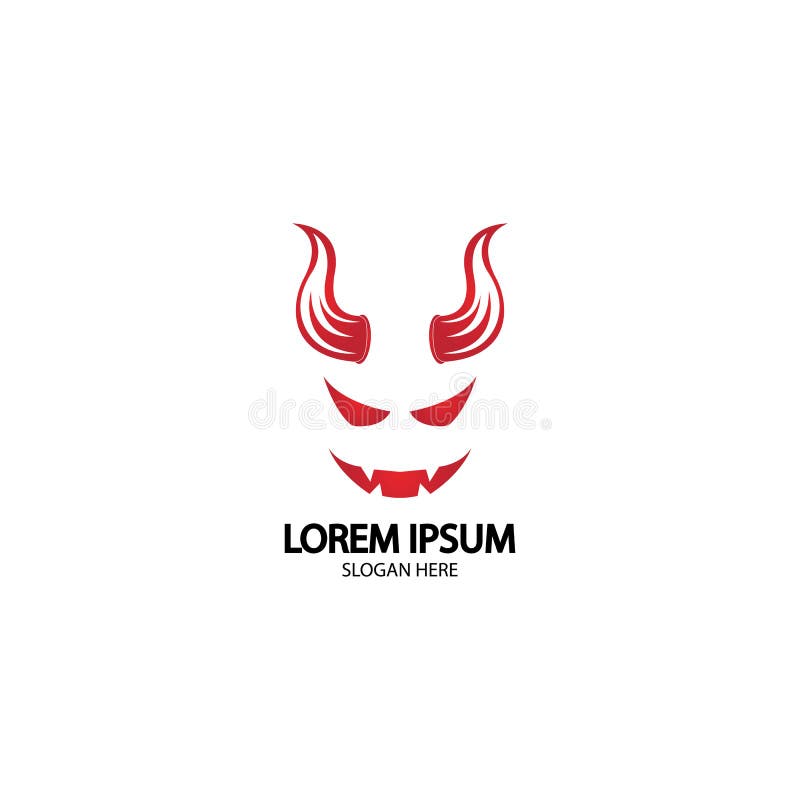 Devil Logo Vector Icon Template Stock Vector - Illustration of tail ...
