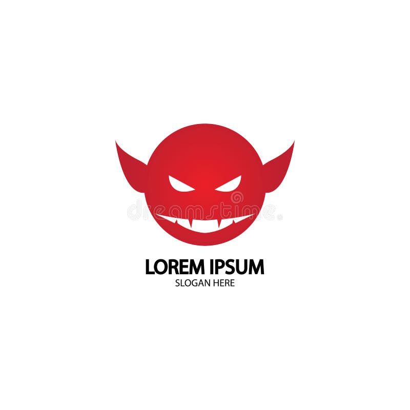 Devil Logo Vector Icon Template Stock Vector - Illustration of evil ...