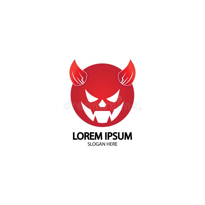 Devil Logo Vector Icon Template Stock Vector - Illustration of isolated ...