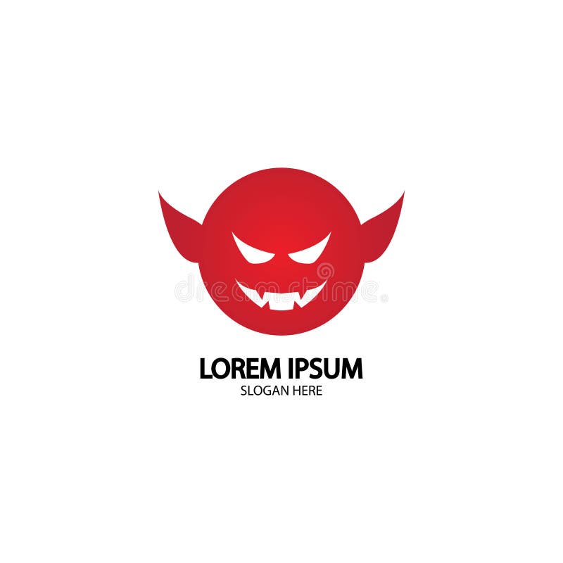 Devil Logo Vector Icon Template Stock Vector - Illustration of isolated ...