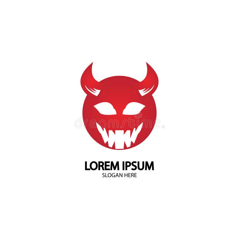 Devil Logo Vector Icon Template Stock Vector - Illustration of head ...
