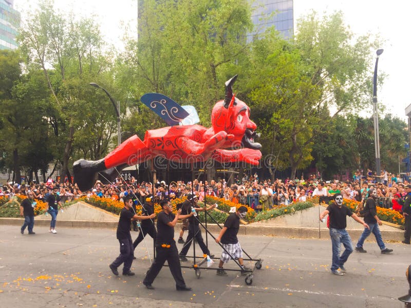 Devil Made of Paper in Day of the Death Parade Editorial Photography ...