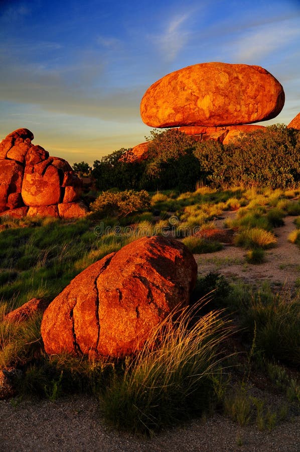 Red Rocks Of Devils Marbles Stock Image - Image of australia, devils ...