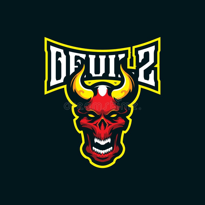 Devil Mascot Logo Design Vector with Modern Illustration Concept Style ...
