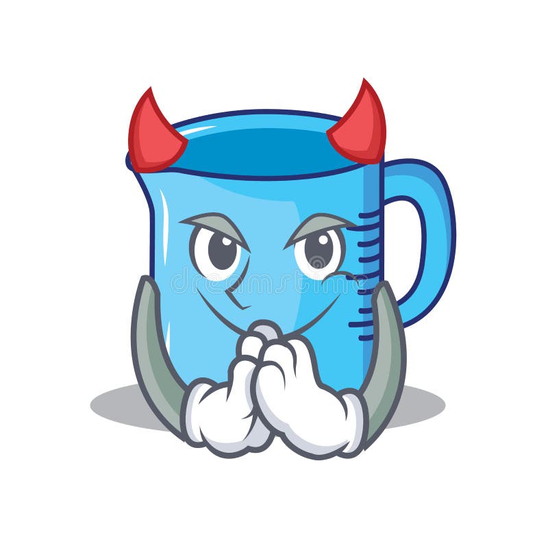 Devil Measuring Cup Character Cartoon Stock Vector - Illustration of ...