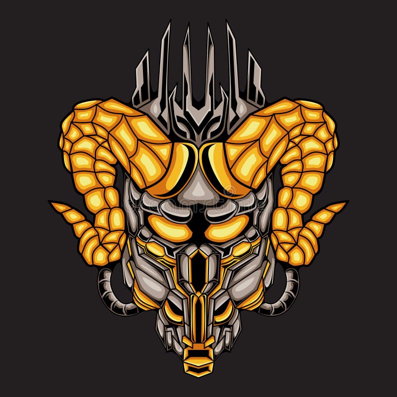 Artwork Design of Head Devil and Cobra Vector Illustration Stock ...